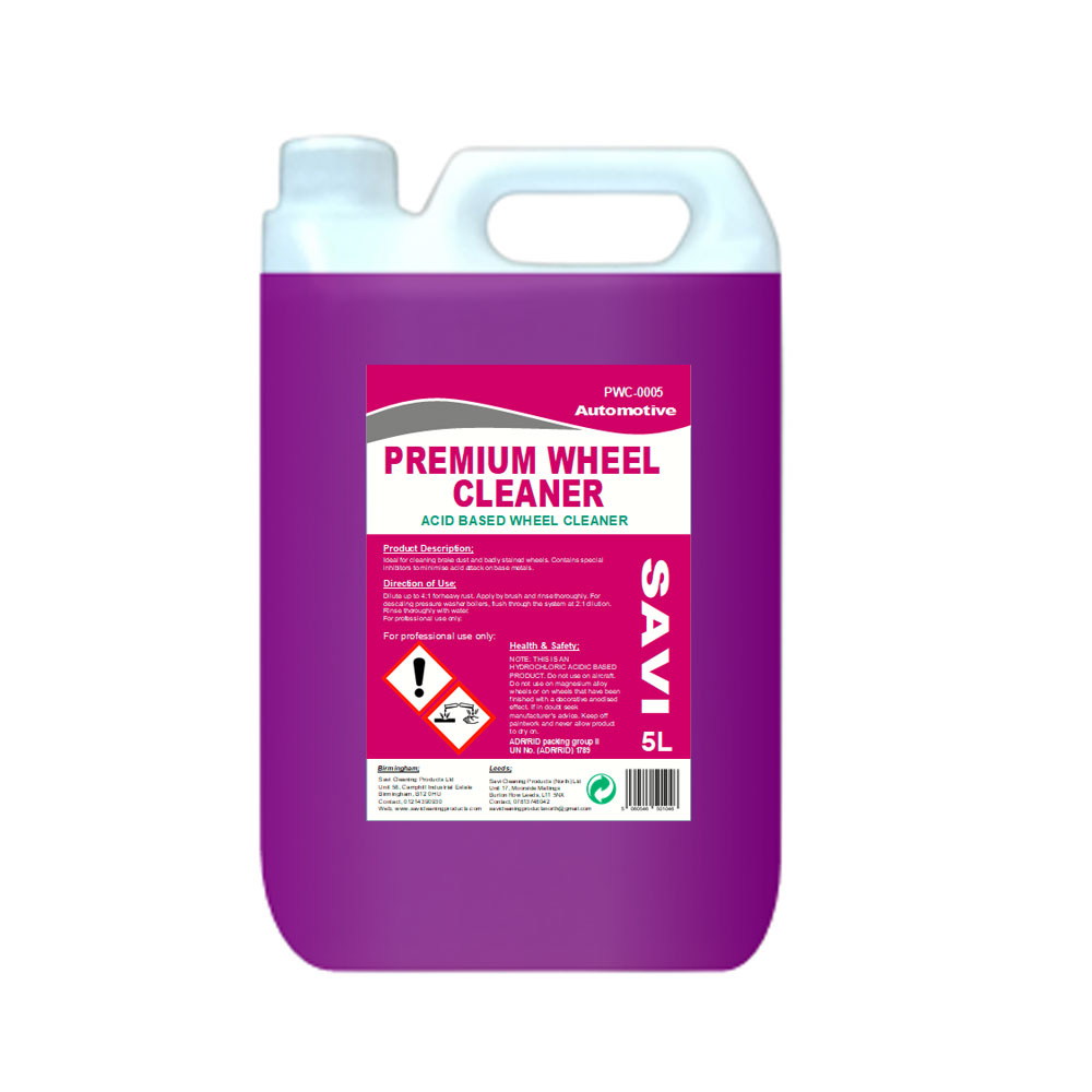 Premium Wheel Cleaner - Pastrues Rrotash me Acid 5L - www.savi.al